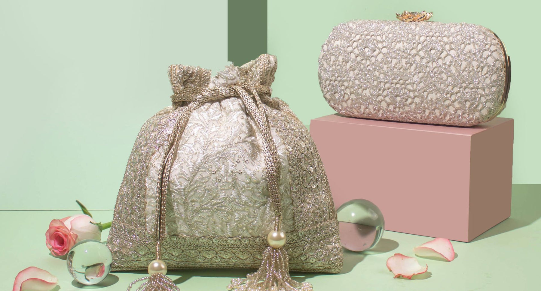 Bestsellers | Potli, Clutches & Wallets - The AMYRA Store