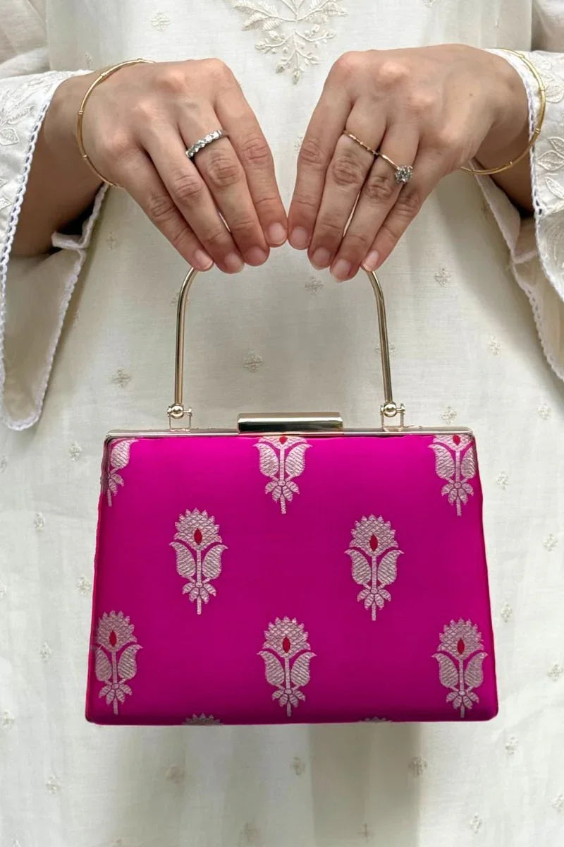 Buy AMYRA Sutra Silk Clutch - Pink online - The AMYRA Store