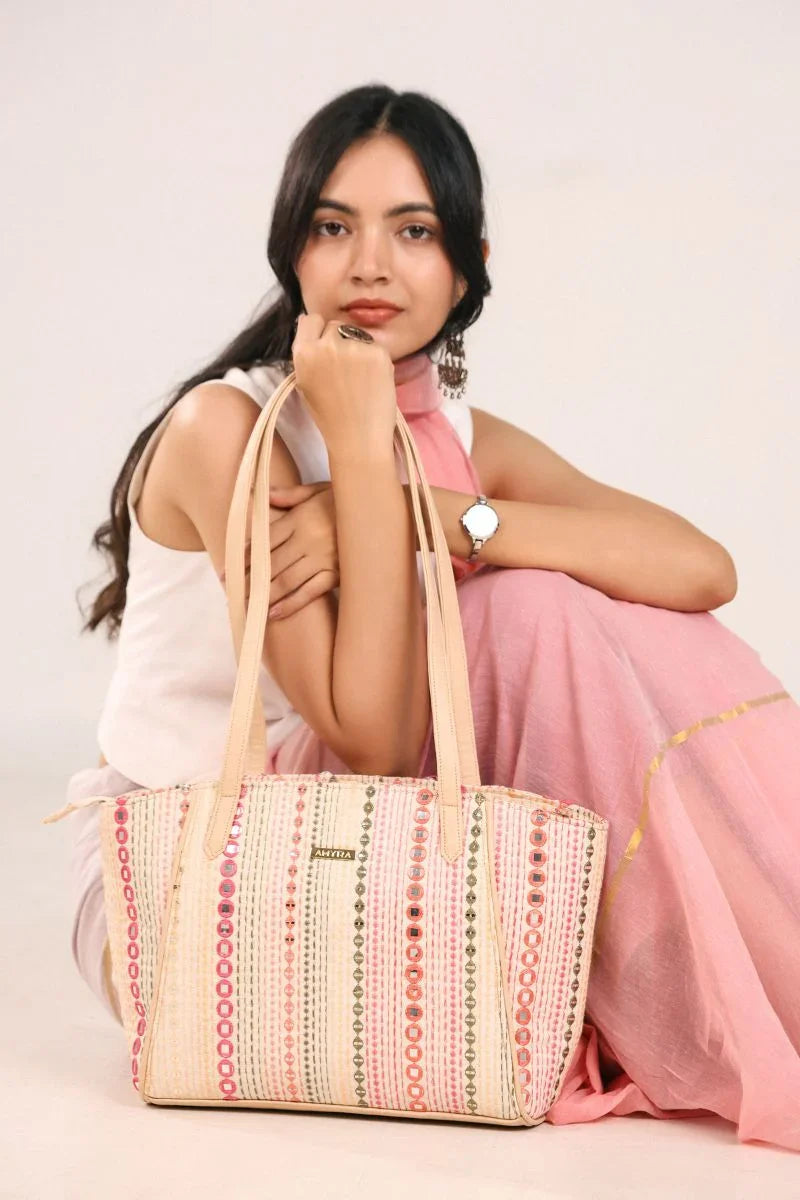 Buy AMYRA Zoey Embroidered Multicolor Tote Bag online - The AMYRA Store